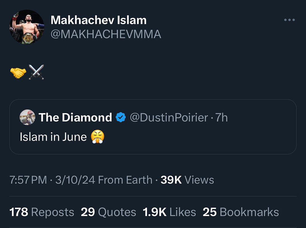 Islam x Dustin Poirier in June 😤 - Underground - MMA Underground Forums